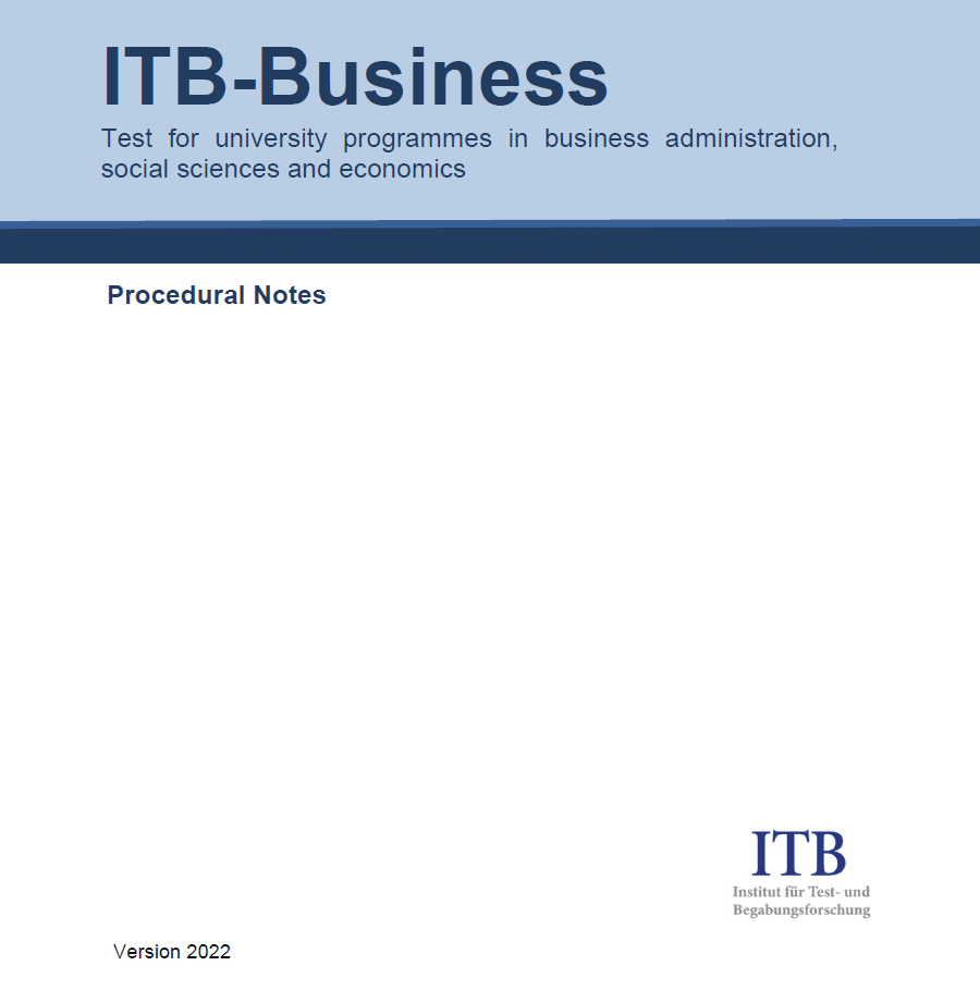 ITB-Business: Study aptitude test for economics and social sciences
